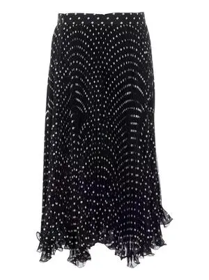 Valentino Garavani Asymmetrical Plusdepois Midi Skirt - Black