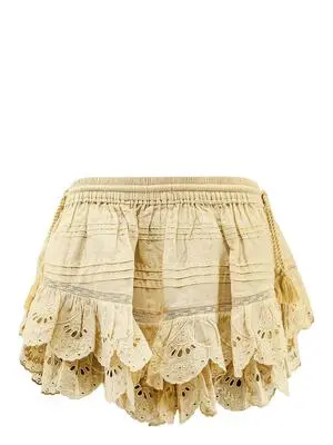 MARANT ETOILE Puria Organic Cotton Shorts - Yellow