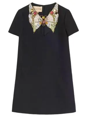 Valentino Garavani Mini Butterfly-detail Dress - Black