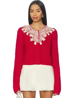 Free People Pixie Cardi - Red