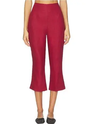 Faithfull The Brand Valeria Capri Pant - Red