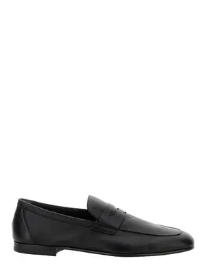 TOD'S Deconstructed Leather Moccasin - Black
