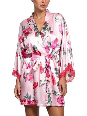 IN BLOOM BY JONQUIL Stretch Satin Romantic Rose Wrap - Light Pink
