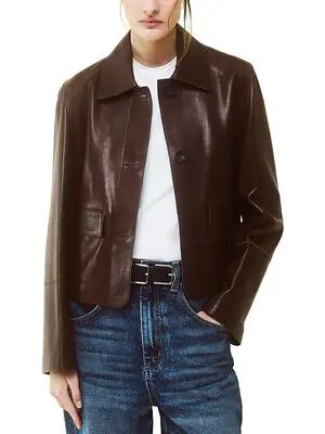 ARMA Vintage Leather Jacket - Mud Brown