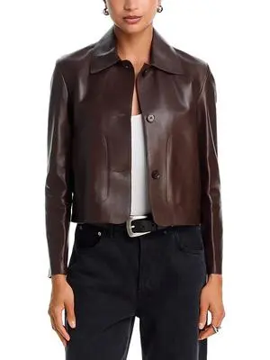 ARMA Emy Leather Jacket Marrone