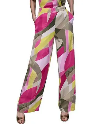 Karl Lagerfeld Paris Printed Pants - Rouge/ Olive Multi