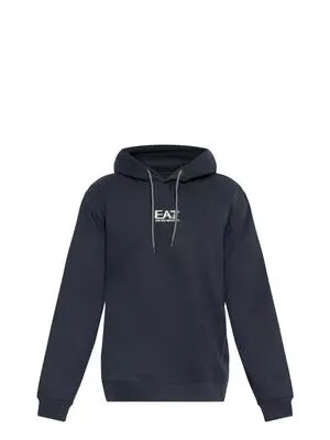Emporio Armani Logo Hoodie - Blue