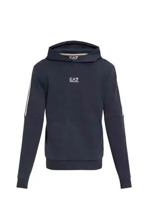 Emporio Armani Logo Hoodie - Blue