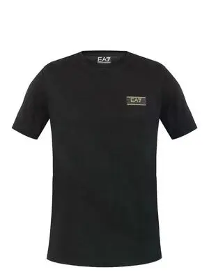 Emporio Armani Logo-patch T-shirt - Black