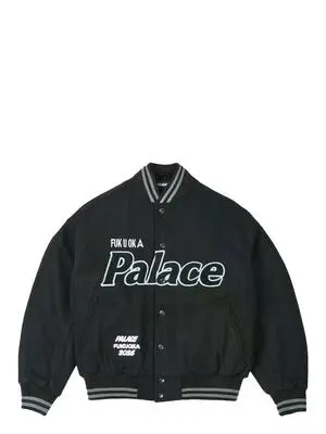 PALACE Logo-patch Bomber Jacket - Black