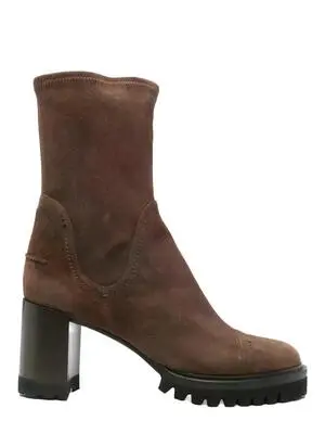 TRUMAN´S 80mm Block-heel Lug-sole Boots - Brown
