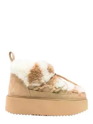 Inuikii 50mm Teddy Platform Shearling Boots - Brown