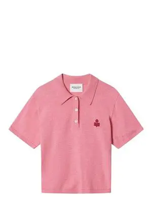 MARANT ETOILE Wool And Cotton Polo Shirt - Pink