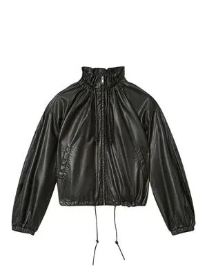 MARANT ETOILE Neel Faux Leather Jacket - Black