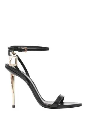 TOM FORD Leather Heel Sandals - Black