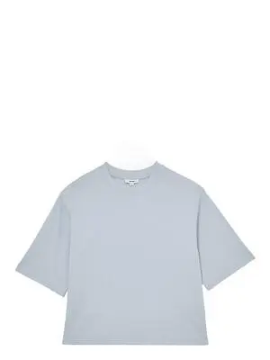 REISS Relaxed-fit Cotton T-shirt - Ice Blue