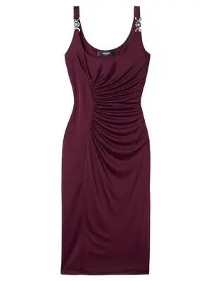 Versace Satin-jersey Midi Dress - Burgundy