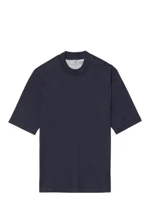Brunello Cucinelli Cotton-jersey T-shirt - Blue