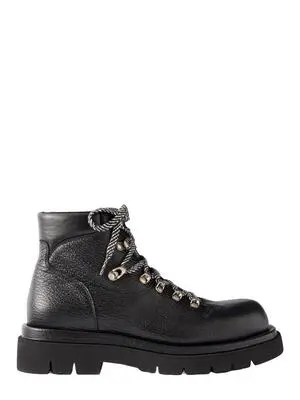 Bottega Veneta Full-grain Leather Hiking Boots - Black