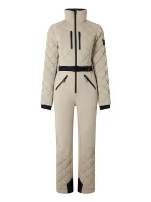 Mackage Inga Belted Quilted Down Ski Suit - Brown