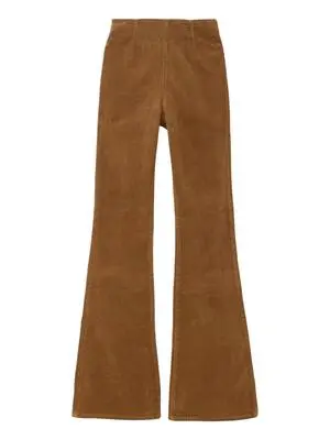 Veronica Beard Beverly Stretch-cotton Corduroy Flared Pants - Brown