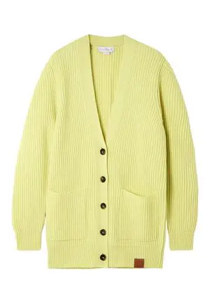 Stella McCartney Ribbed Wool Cardigan - Yellow