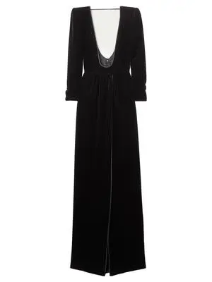 Valentino Garavani Open-back Velvet Gown - Black