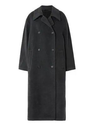 TOTEME Shield Oversized Wool-blend Coat - Gray
