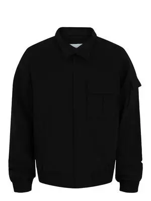 FERRAGAMO Cropped Bomber Jacket - Black
