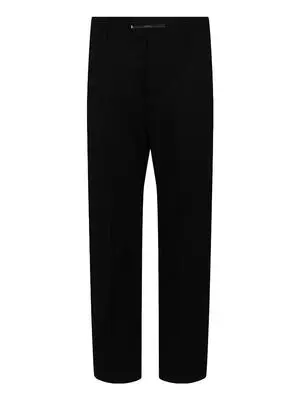 Givenchy Straight Fit Pants With Metal Clip Closure - Black