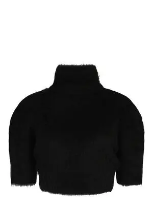 Givenchy Cropped Wool Sweater - Black