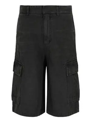 Givenchy Embroidered Cargo Denim Shorts - Black