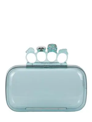 Alexander McQueen Skull Four-ring Clutch - Pale Blue