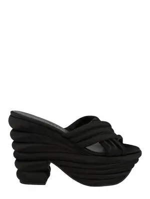 FERRAGAMO Rey Platform Sandals - Black