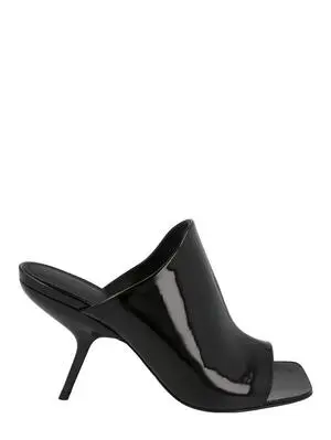 FERRAGAMO Era Patent Leather Mules - Black