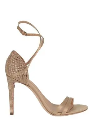 FERRAGAMO Ines X5 Crystal Embellished Strappy Sandals - Beige