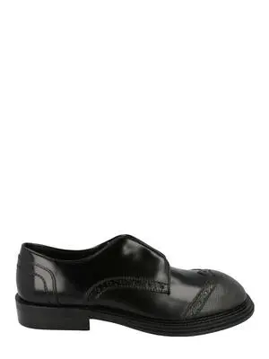 FERRAGAMO Festo Wingtip Leather Oxfords - Black