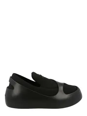 FERRAGAMO Lunar Paneled Slip-on Sneakers - Black