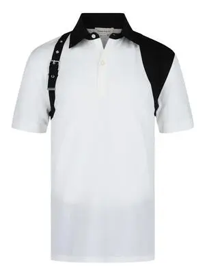 Alexander McQueen Harness Polo Shirt - White