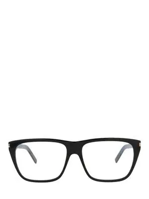 Saint Laurent Square-frame Acetate Optical Frames - Black Black Transparent (sl434slim/30010714/001)