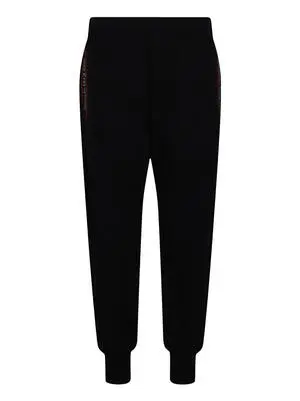 Alexander McQueen Selvedge Logo Tape Detail Joggers - Black