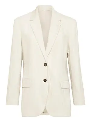 Brunello Cucinelli Corduroy Blazer - White