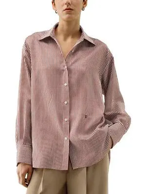 LILYSILK Oversized Striped Shirt