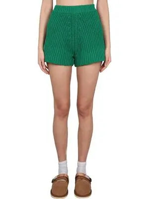 Alanui Knit Shorts - Green