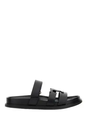 Tory Burch Leather Sandals - Black