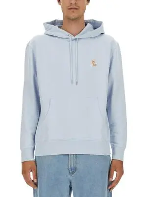 Maison Kitsuné Sweatshirt With Logo Patch - Azure