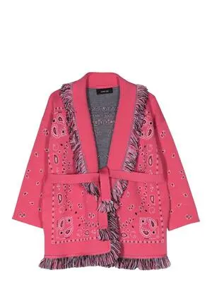 Alanui Jacquard Cardigan - Fuchsia