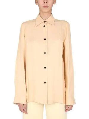 JIL SANDER Boxy Fit Shirt - Nude