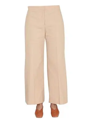 JIL SANDER Wide Leg Trousers - Beige