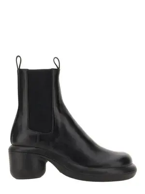 JIL SANDER Leather Boots - Black